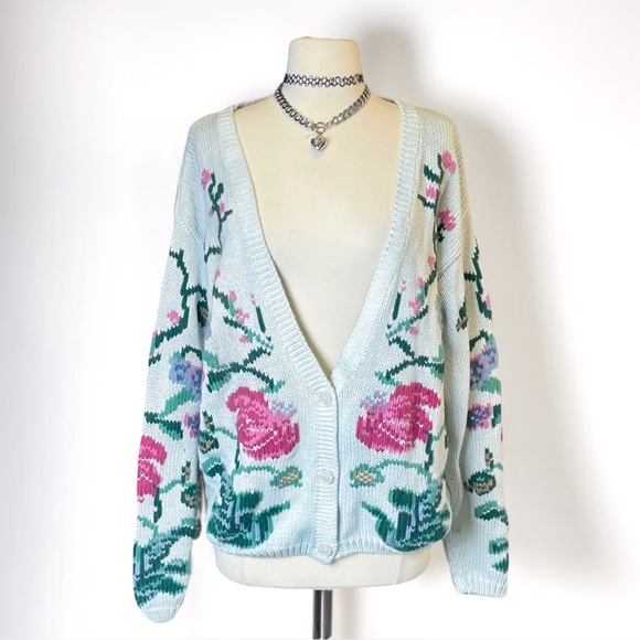 Sweaters | Elgin Floral Cottagecore Sweater Embroidered Garden Fairy ...